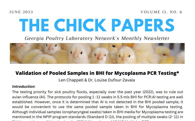 The Chick Papers | Georgia Poultry Laboratory Network